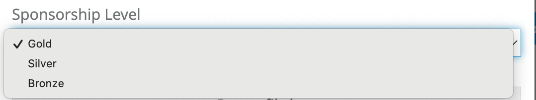 Adding Sponsorship Levels – How can we help?